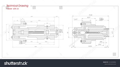 Technology Blueprint Engineering Plan Scheme Mechanical Stock Vector Royalty Free 1616335894