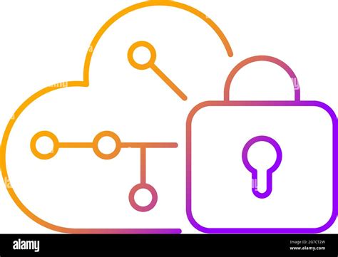 Cloud Encryption Gradient Linear Vector Icon Stock Vector Image And Art Alamy
