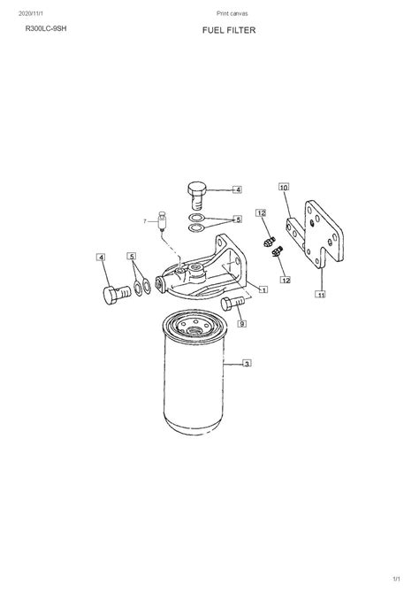 挖掘机燃油滤清器xkbh 02138 31945 72000 1945 720001挖掘机r300lc 9s R380lc9s R430lc 9s