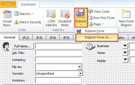 How To Customize The New Contact Form In Your Outlook
