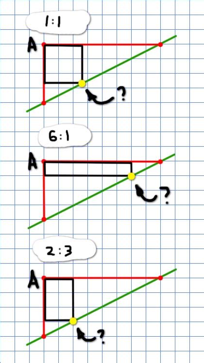 geometry how to find rectangle with a given aspect ratio inside a