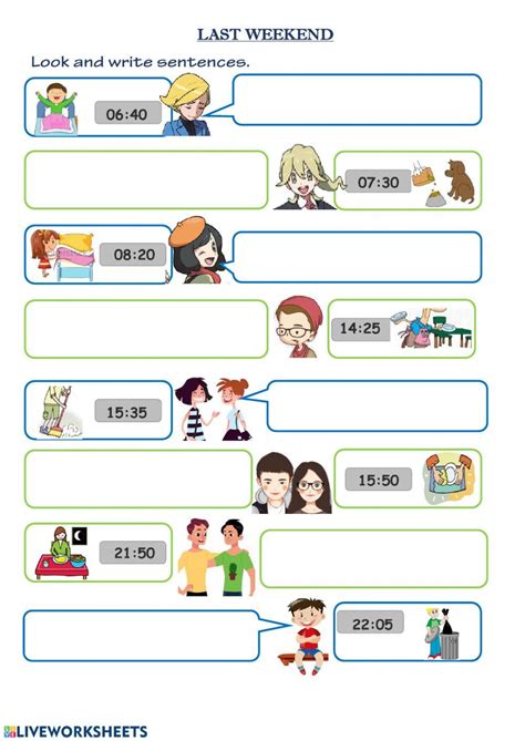 Past Tense Sentences Worksheet Live Worksheets