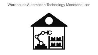 Warehouse Automation Technology Monotone Icon In Powerpoint Pptx Png And Editable Eps Format PPT