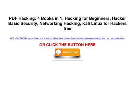 ppt pdf hacking 4 books in 1 hacking for beginners hacker basic