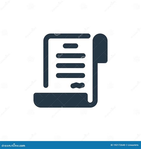 Contract Icon Vector From Economy Concept Thin Line Illustration Of