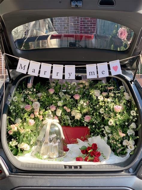 코나 트렁크 프로포즈 이벤트 화이트and핑크톤 꽃장식 천안 쌍용동 꽃집 진꽃향기 네이버 블로그