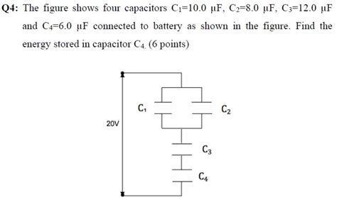 Solved The Figure Shows Four Capacitors Chegg Com