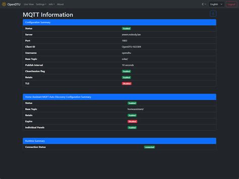 Mqtt Information Opendtu Documentation Mqtt Information Opendtu Documentation