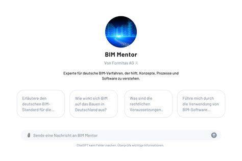 Formitas Bim Chatbot Chatgpt Für Bim Anfänger