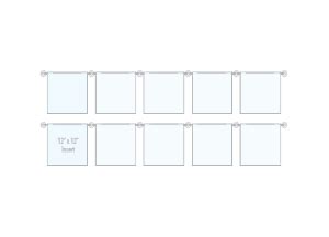 Wall Mounted Hook On Poster Displays Large Acrylic Holders