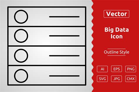 Vector Big Data Outline Icon Design Graphic By Muhammad Atiq · Creative Fabrica