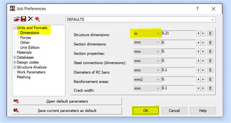 Is There A Setting To Change The Default Units While Opening DXF DWG File In Robot Structural
