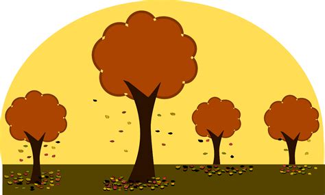 Leaves Falling From Tree Clip Art