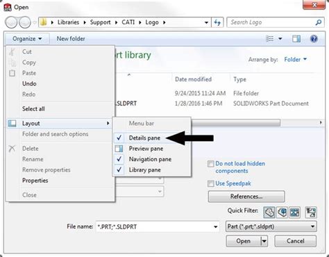 how to fix the description field when it is missing from the solidworks