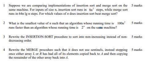 solved 1 suppose we are comparing implementations of