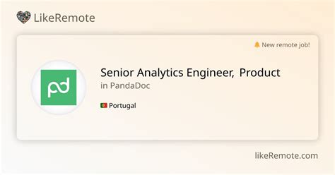 📩 senior analytics engineer product at 🏢 pandadoc 📍remote job in 🇵🇹