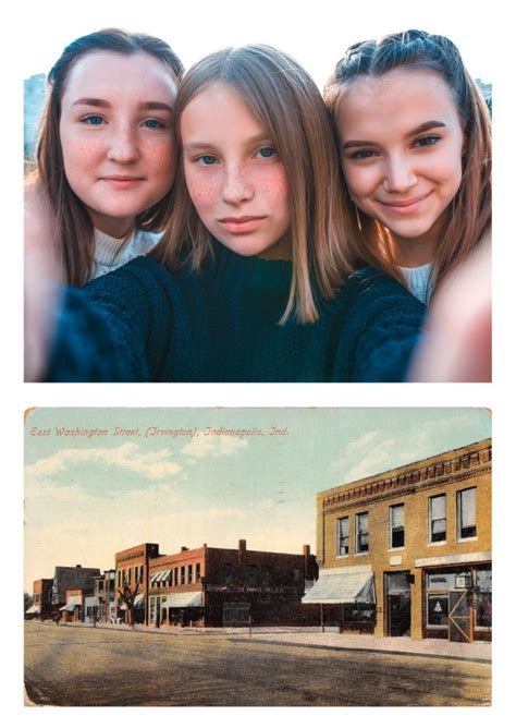 Indianapolis Indiana East Washington Street Postales Vintage 🗺 📷 🎠