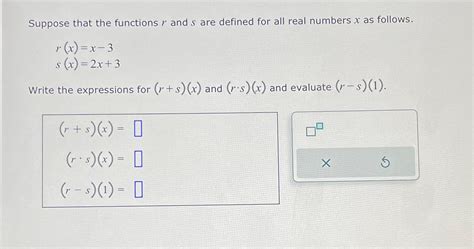 solved suppose that the functions r ﻿and s ﻿are defined for