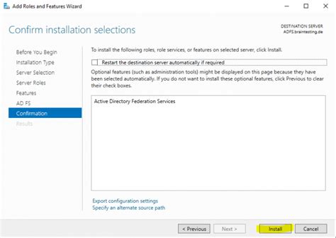 Set Up Active Directory Federation Services AD FS Internal ADFS Server Part