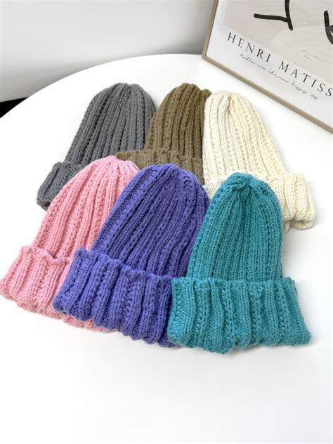 꽈배기 빅사이즈 골지 겨울 털 비니 모자 6color 에이블리