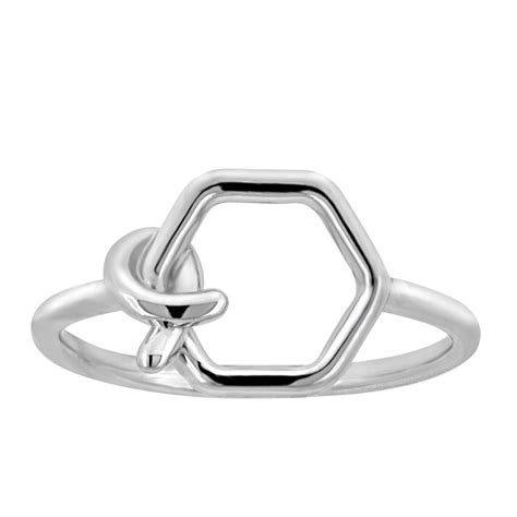 Sterling Silver Hexagon Ring Paris Jewellers