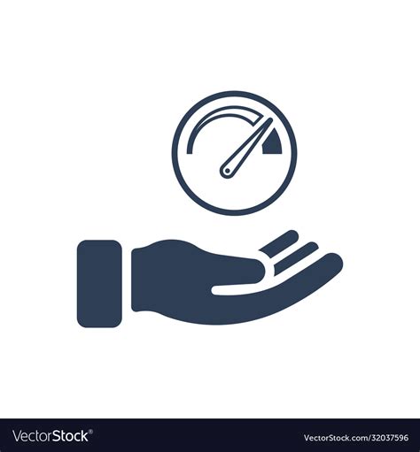 Work Efficiency Icon Performance Review Blue Flat Design Long Shadow