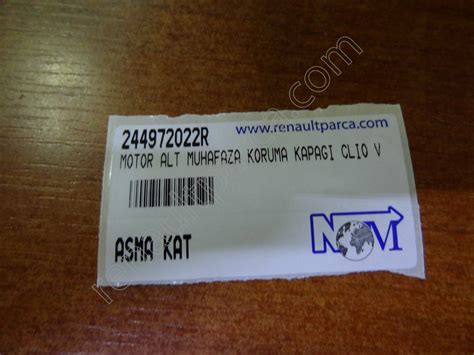 Clio 5 Motor Alt Muhafaza Koruma Kapağı 244972022R - NOM OTO