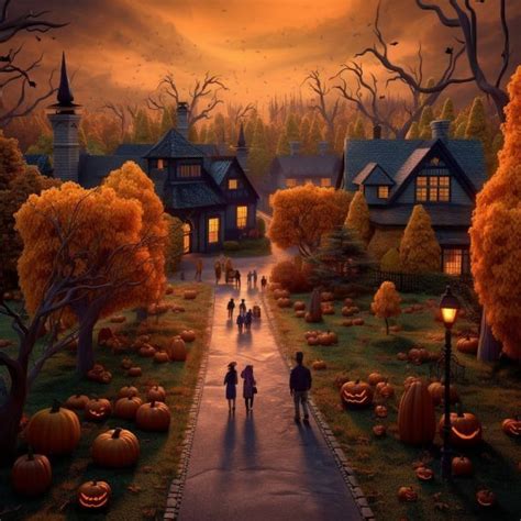 Spooky Halloween Landscape Art Halloween Town Concept Art Halloween