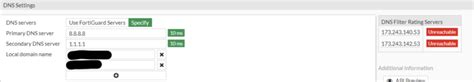 Fortigate DNS Filter Rating Servers Unreachable Ramblings Of An All In One Admin