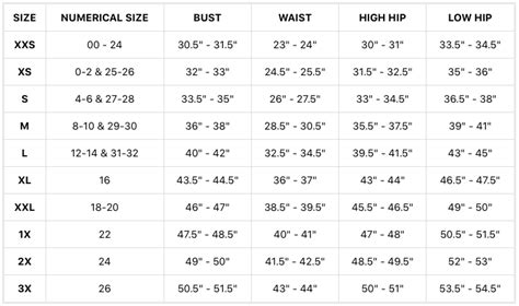 Sizing Chart Byshavonda