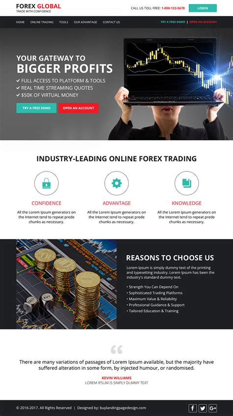 Forex Trading Resp Website Templates 01 Forex Trading Website Design