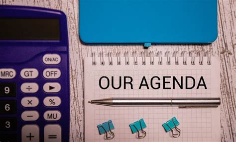 Our Agenda Text On A Sticky On Chart Business Stock Image Image Of School Plan 321105787