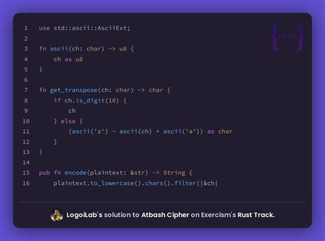 Logoilabs Solution For Atbash Cipher In Rust On Exercism