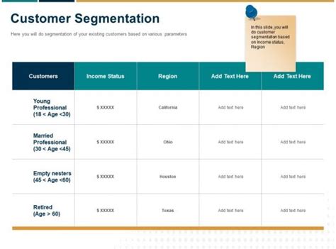 Segmentation Matrix Slide Team