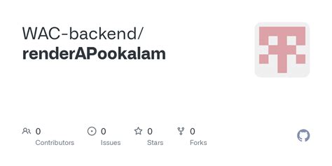 GitHub WAC Backend RenderAPookalam