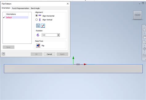 solved re orientate flat pattern 2023 when part is made using make