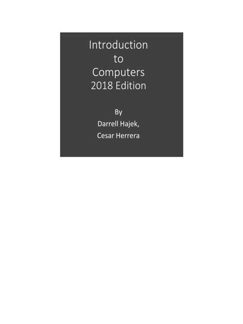 introduction to computer 2018 edition pdf personal computers
