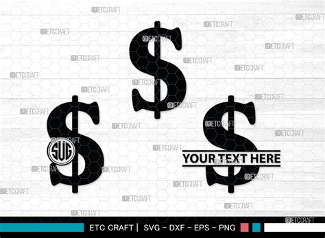 Dollar Monogram Dollars And Money Silhouette Money Svg Coin Svg