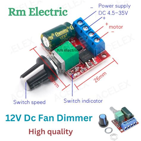 Dc Fan Regulator DC Motor Speed Controller Regulator A W PWM V DC Motor Speed Controller