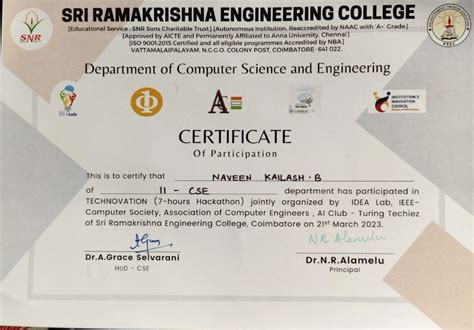 hackathon innovation technovation coding teamwork problemsolving naveen kailash