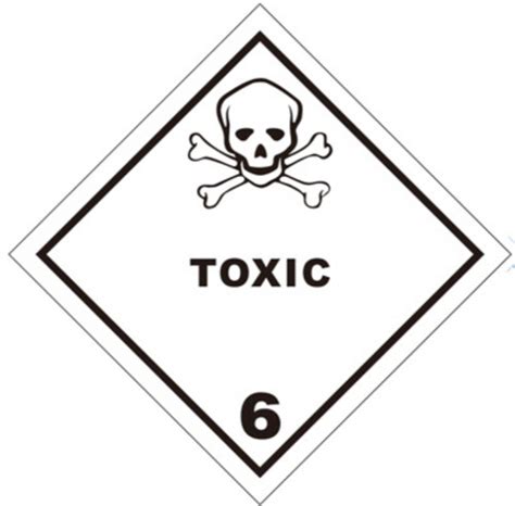 Toxic 6 Label 99mmx99mm Packaging Hub