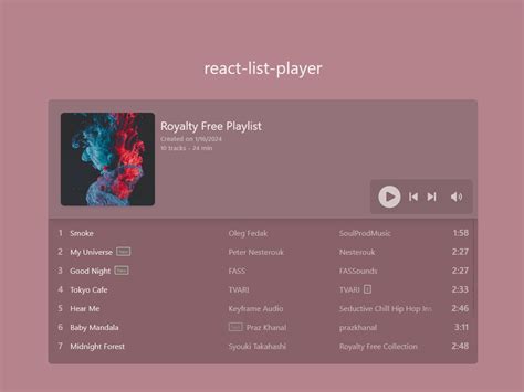 I Built A Playlist Player Component For React Free Opensource Rwebdev