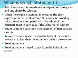Intruduction Conditional Statement PPT