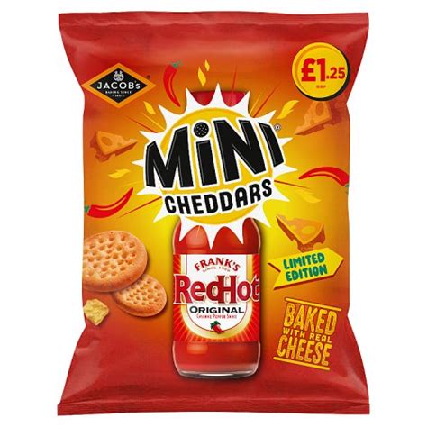 Mini Cheddars Franks Redhot Original Pmp £1 25 90g E Natural Limited Food And Drink