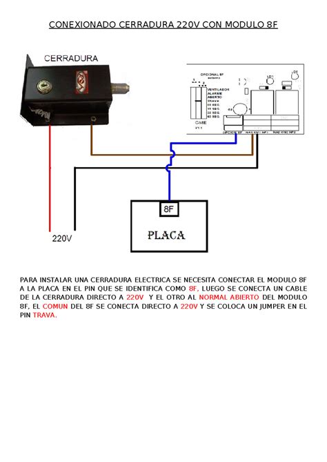 Conexionado Cerradura 220v Con Modulo 8f Matemáticas 2 Conexionado Cerradura 220v Con Modulo