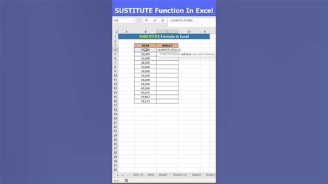 Substitute Function In Excel Exceltutorial Excel Exceltips Shortsfeed Ytshorts Virulshorts