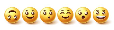 Emoji Characters Vector Set Emojis Character Collection With Happy And