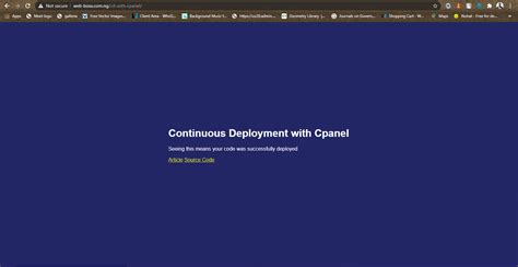 Continuous Deployment With Cpanel Web Boss