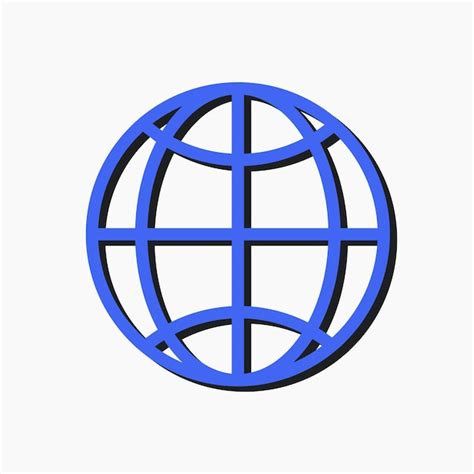 premium vector blue globe network internet connection icon