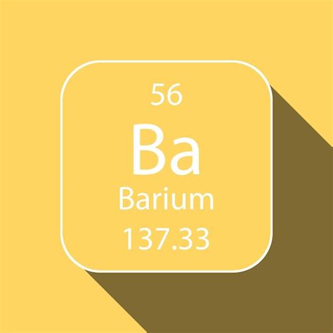 Premium Vector Barium Symbol With Long Shadow Design Chemical Element Of The Periodic Table